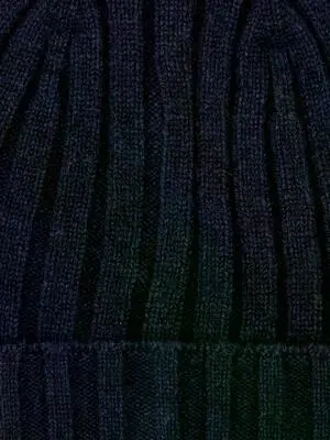 LORENZONI Ribbed-knit Cashmere Beanie Hat