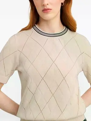 Pringle Of Scotland Argyle-textured T-shirt