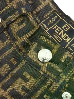 Fendi Zucca-pattern Straight-leg Trousers
