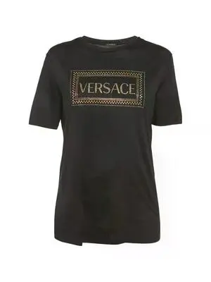 Versace Medusa Rhinestone T-shirt - Black