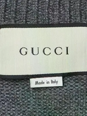 Gucci Bee Embroidered V-neck Sweater