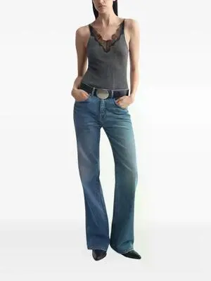 NILI LOTAN Celia Faded-effect Flared-leg Jeans