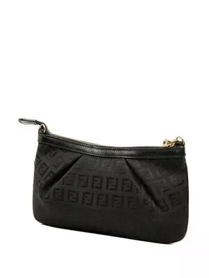 Fendi 2010-2026 Zucchino Canvas Chain Pochette Shoulder Bag