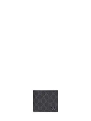 Gucci Black Leather Gg Bi-fold Wallet
