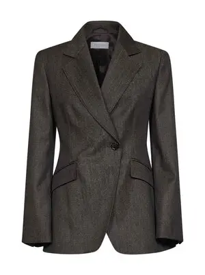 Max Mara Brown Xmneutro Fitted-waist Blazer - Multicolor