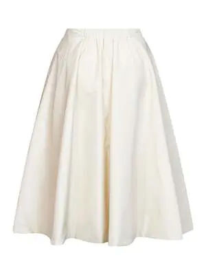 Moncler Natural Nylon Flared Midi Wrap Skirt