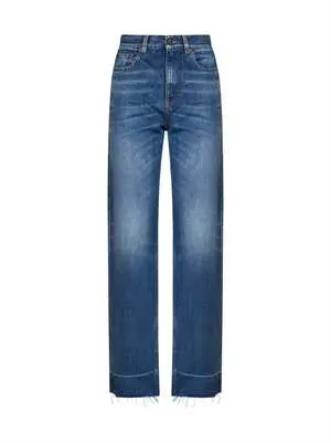 Chloé Dark Cobalt Denim High-rise Straight-leg Jeans