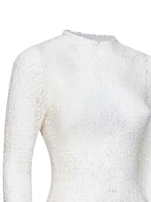 Isabel Marant Étoile Marant White Stretch Lace Brany Long-sleeved Top
