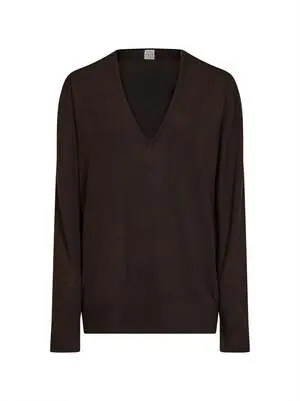 TOTEME Fondante Lyocell And Cashmere V-neck Sweater - Multicolor