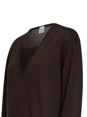 TOTEME Fondante Lyocell And Cashmere V-neck Sweater - Multicolor