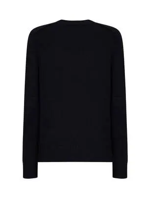 Burberry Black Cashmere Knit Sweater With Ekd - Multicolor