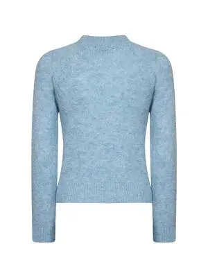 Dries Van Noten Light Blue Alpaca-blend Texas Crewneck Sweater