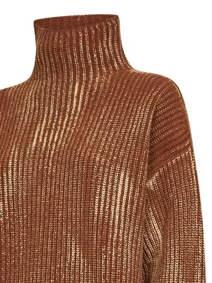 DIESEL® Brown Ribbed Wool-blend M-amet Sweater