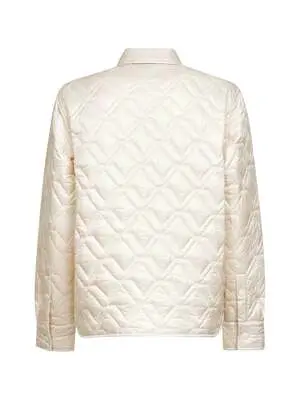 Moncler Beige Quilted And Padded Shirt Jacket