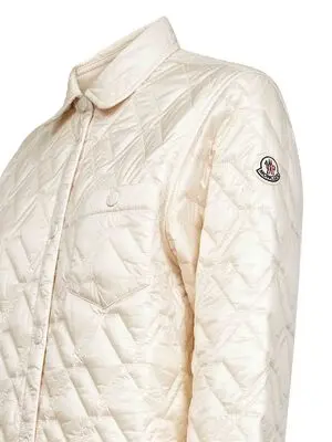 Moncler Beige Quilted And Padded Shirt Jacket