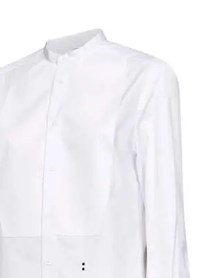 Fendi White Cotton Poplin Slim-fit Shirt With Front Plastron