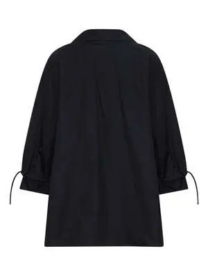 Max Mara Black Cotton Poplin Mxmadorni Blouse