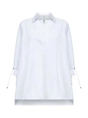 Max Mara White Cotton Poplin Mxmadorni Blouse
