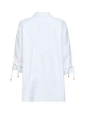 Max Mara White Cotton Poplin Mxmadorni Blouse - Multicolor