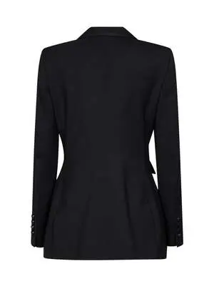 Dolce & Gabbana Black Stretch Twill Turlington Double-breasted Jacket