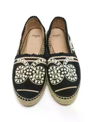 Fendi Embroidered Espadrilles
