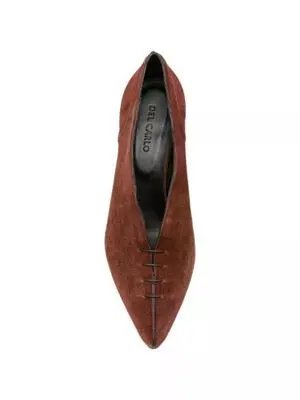 DEL CARLO Suede Lace-up Pumps
