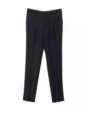 Canali Pleated Wool Trousers - Blue