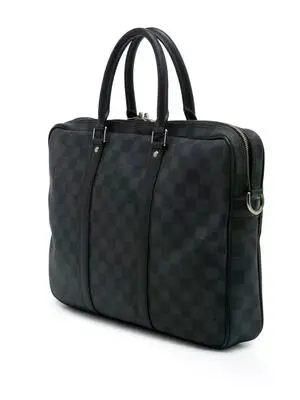 LOUIS VUITTON 2016 Damier Graphite Porte Documents Voyage Pm Business Bag