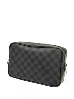 LOUIS VUITTON 2020 Damier Graphite Kasai Clutch Bag