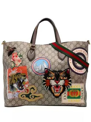 Gucci 2000-2015 Medium Gg Supreme Courrier Soft Tote Satchel
