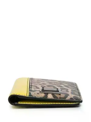 Dolce & Gabbana 2010-2026 Leopard Print Calfskin Dauphine Bifold Card Holder