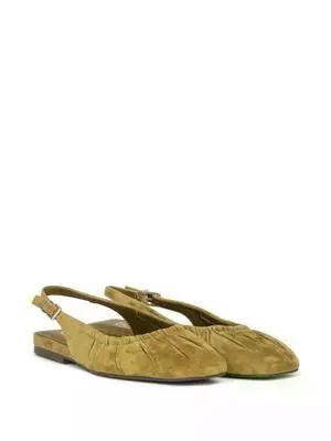 Ash Bibi Ruched Slingback Ballet Flats