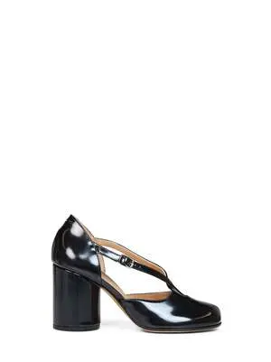 MAISON MARGIELA Black Glossy Leather Tabi Pumps