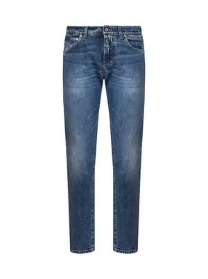 Dolce & Gabbana Blue Stretch Cotton Denim Slim Jeans