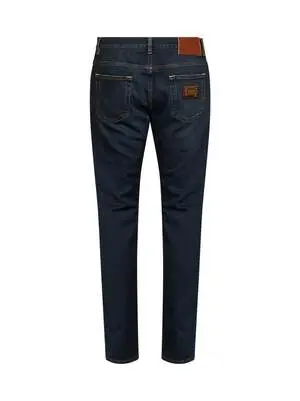 Dolce & Gabbana Blue Stretch Cotton Denim Slim Jeans