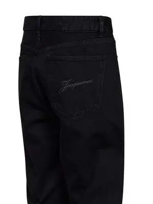 Jacquemus Black The Straight De-nîmes Washed Denim Jeans