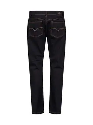 Versace Black Comfort Denim Tapered Jeans