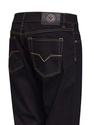 Versace Black Comfort Denim Tapered Jeans