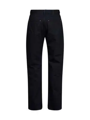 Bottega Veneta Dark Indigo Cotton Denim Straight-leg Jeans