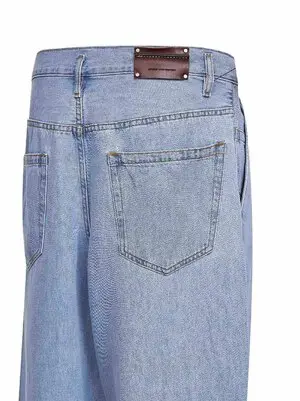 Dries Van Noten Light Blue Denim High-rise Wide-leg Jeans