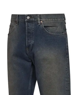 GOLDEN GOOSE Blue Cotton Denim Journey Patrick Straight Jeans