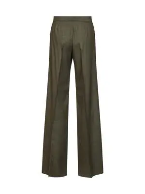 Max Mara Khaki Green Glen Plaid Wool Mxmnetto Trousers - Multicolor