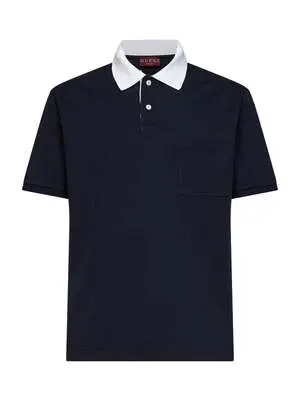 Gucci Blue Stretch Cotton Pique Polo Shirt