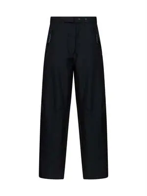 Prada Abbigliamento Black Mohair-wool Wide Leg Trousers - Multicolor