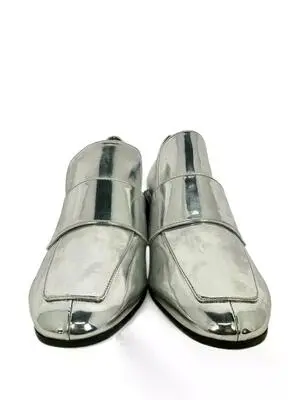 STUART WEITZMAN 2010s Sawyer Block-heel Loafers - Silver