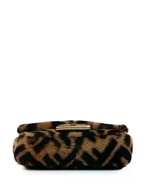 Fendi 2010-2026 Mini Zucca Shearling Baguette Satchel