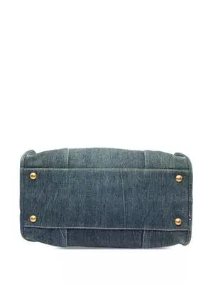 Prada 2000-2026 Denim Open Convertible Tote Satchel