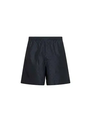 Gucci Black Printed Polyester Poplin Swimsuit
