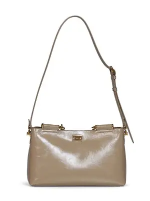 Dolce & Gabbana Taupe Vittoria Medium Handbag With Shoulder Strap