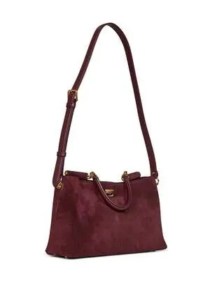Dolce & Gabbana Burgundy Vittoria Medium Handbag With Shoulder Strap